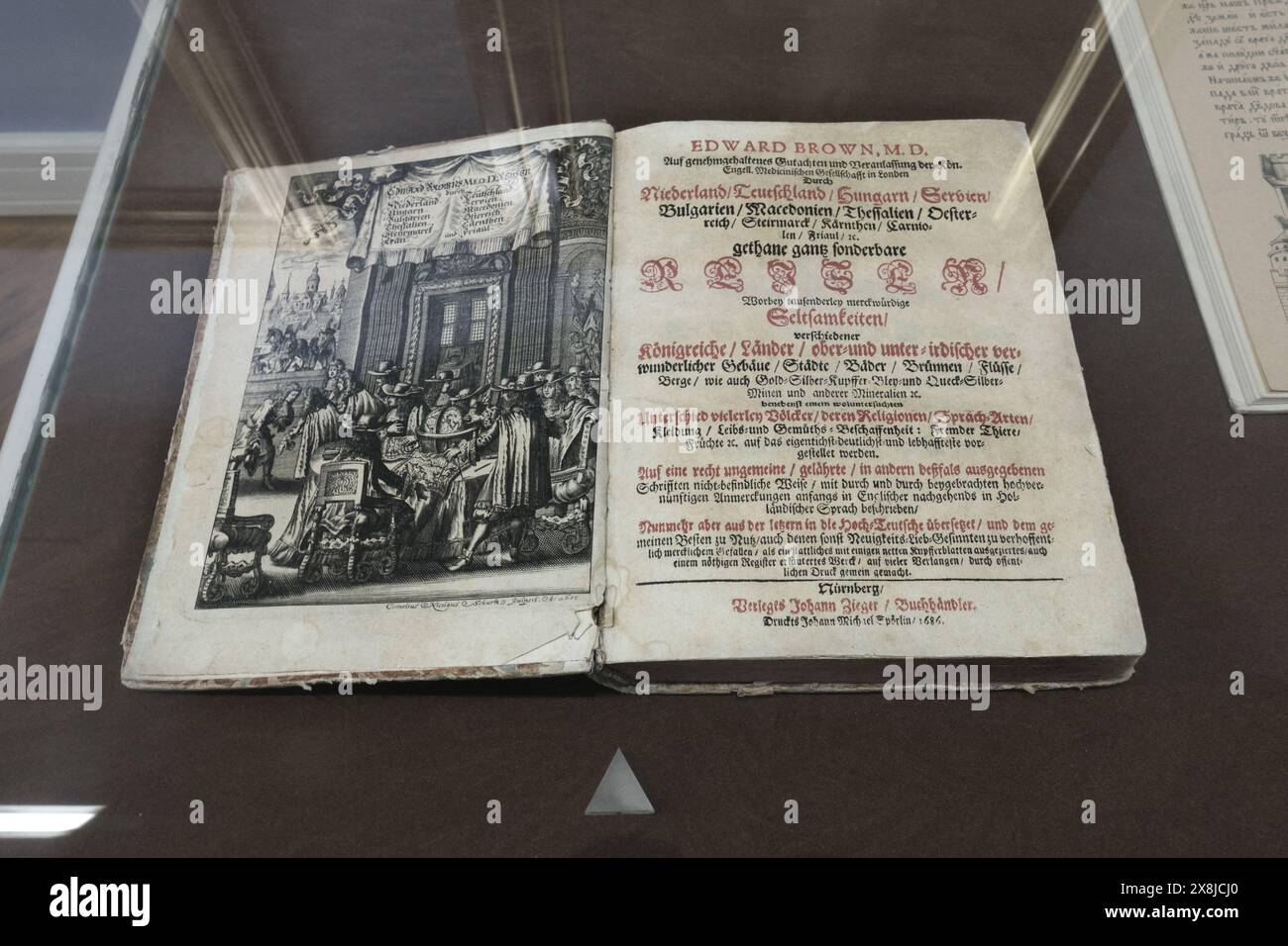 old illustrated book Leopold I of Edward Browne, 1686, in the Museum of ...