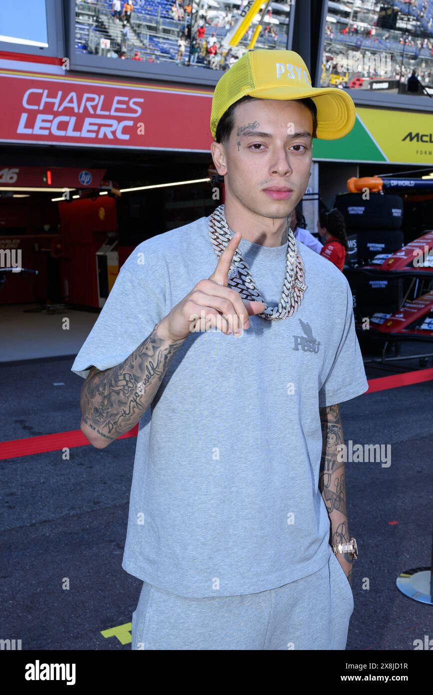 Monaco, Monaco. 25th May, 2024. Rapper Central Cee attends the Monaco ...