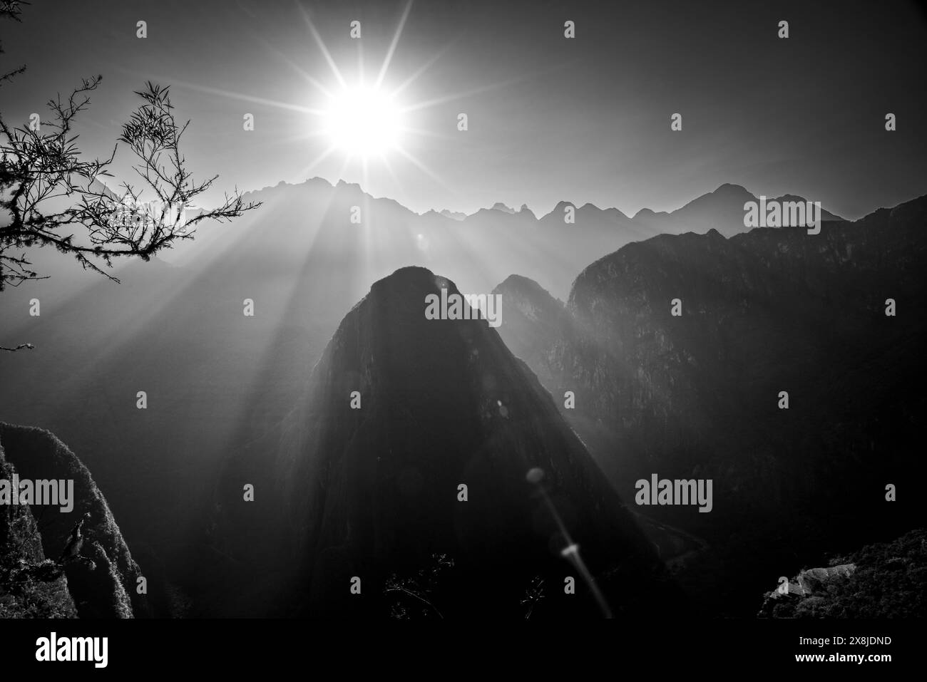 Majestic peak in the background Black and White Stock Photos & Images ...