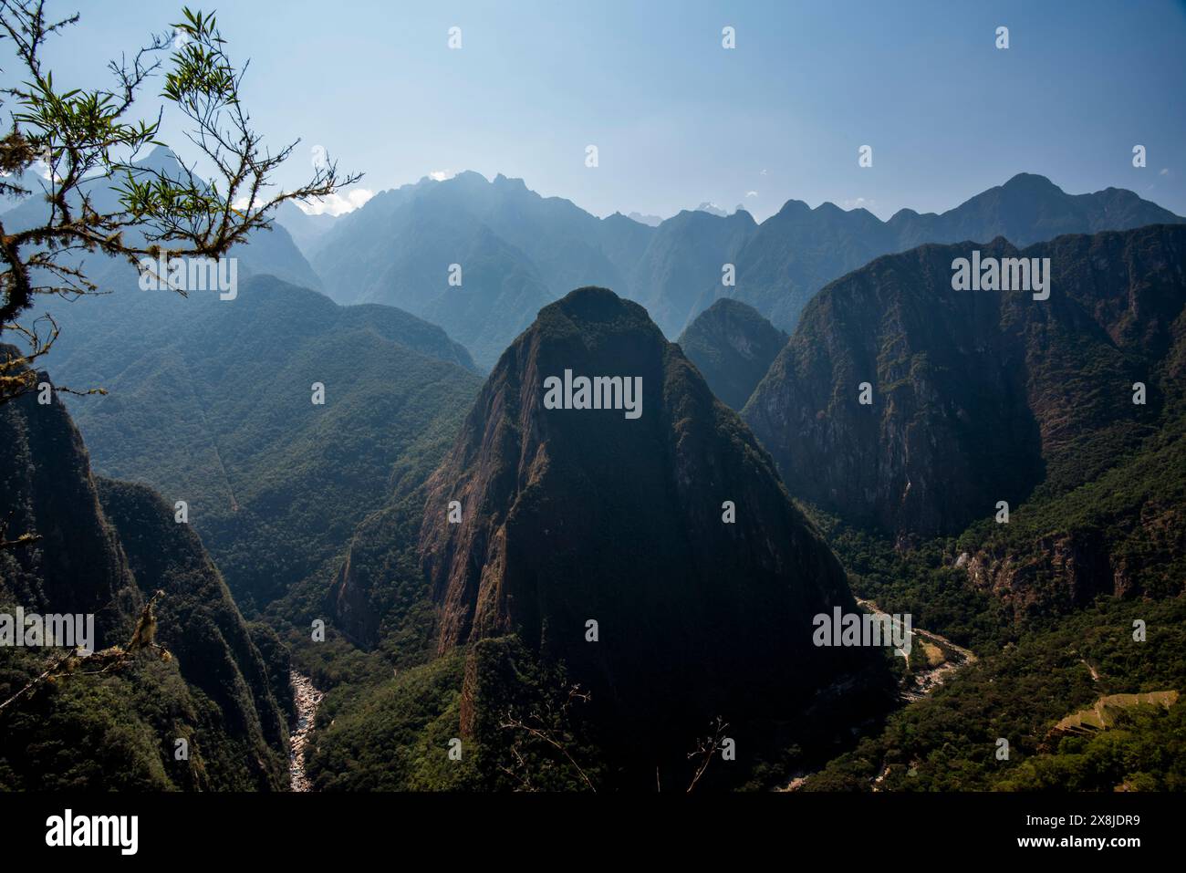 mountain peaks of the Cordillera Eastern in southern Peru in the ...