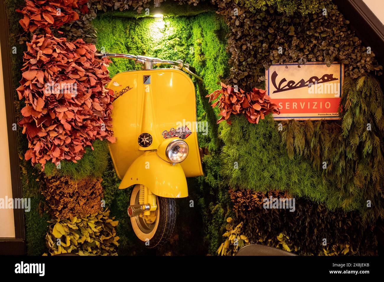 nantes , France - 05 22 2024 : Vespa Italian ancient restored scooter ...