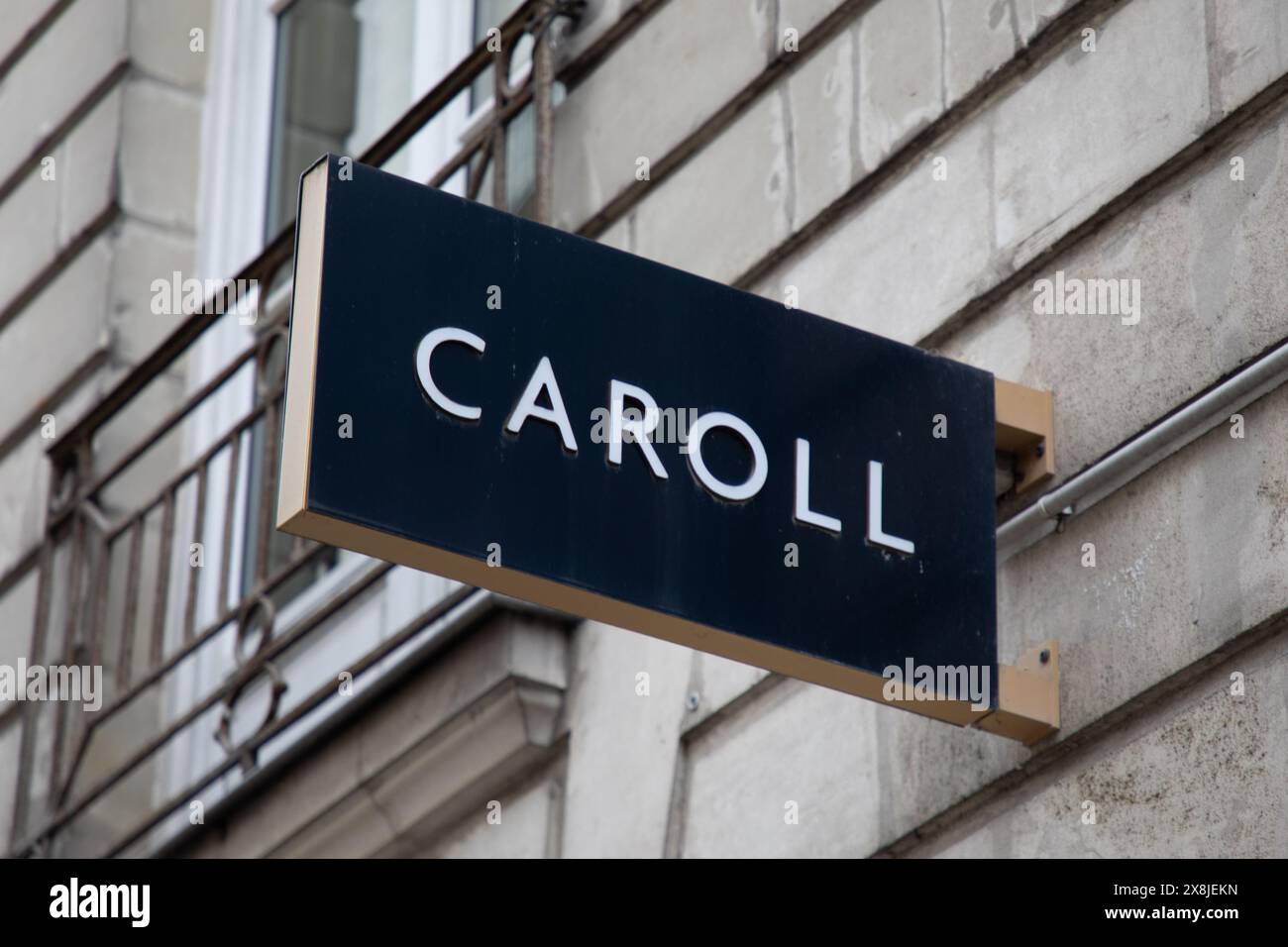 Bordeaux , France - 05 22 2024 : caroll text brand and sign logo on wall facade fashion woman ...