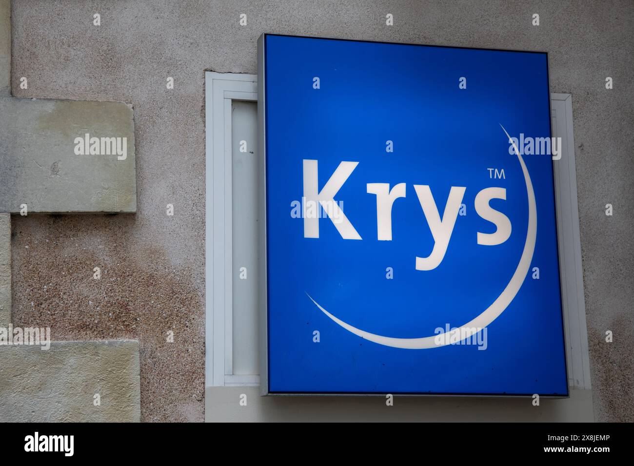 nantes , France - 05 22 2024 : krys optical center sign logo store and ...