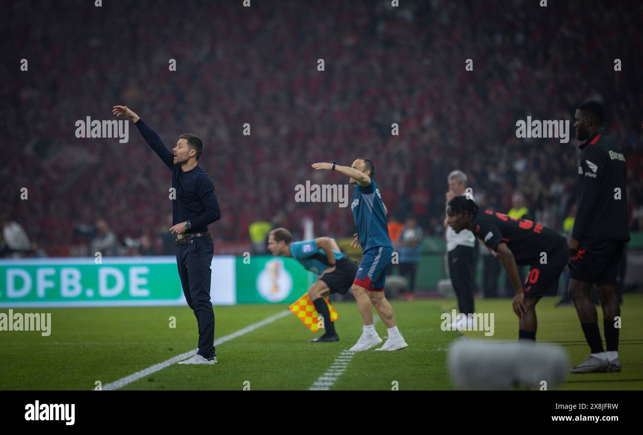 Berlin, Germany. 25th Mai 2024. Trainer Xabi Alonso (Leverkusen ...