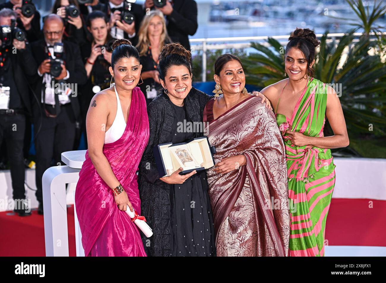 Kani Kusruti, Chhaya Kadam, Payal Kapadia and Divya Prabha pose with ...