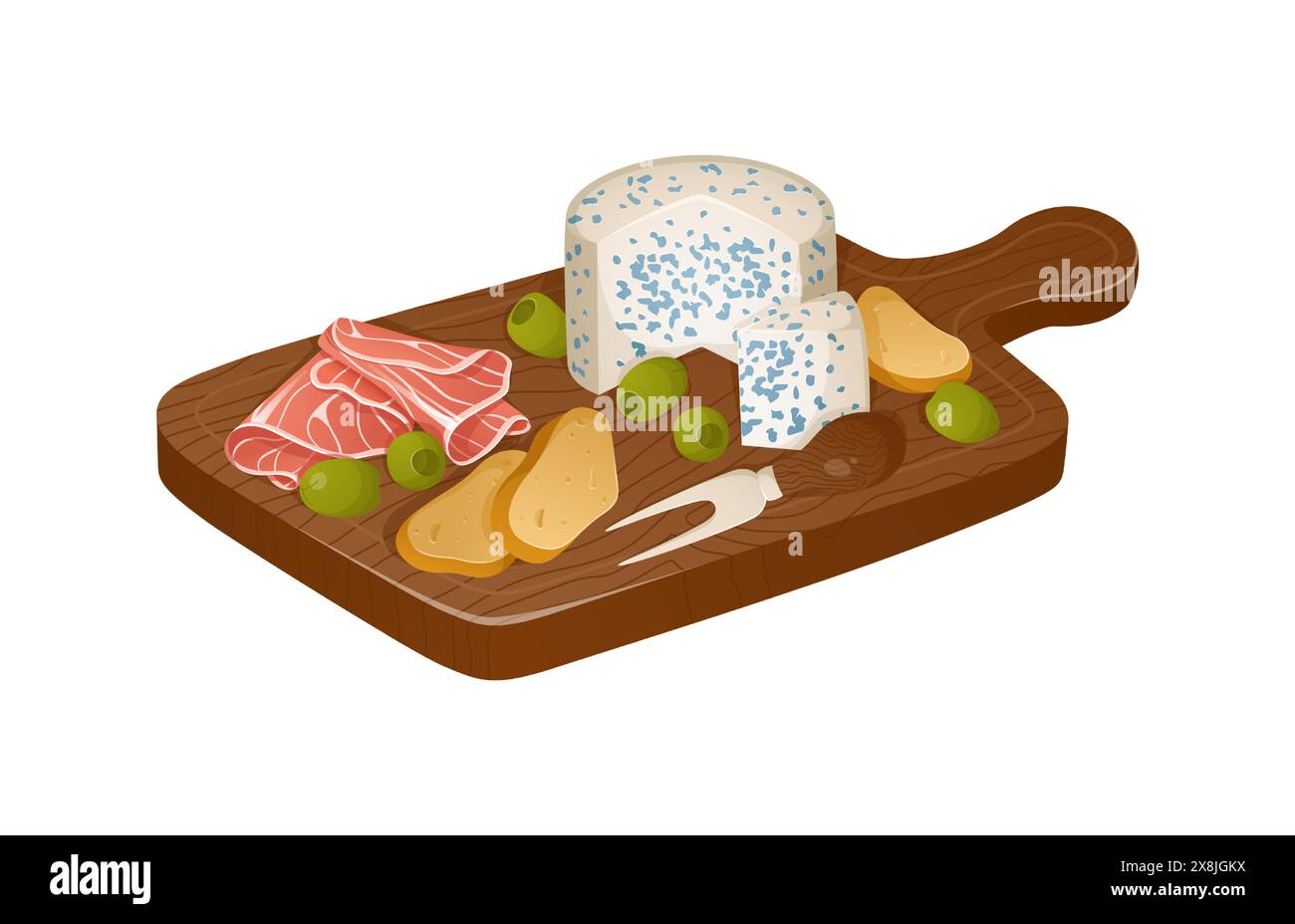 French blue cheeses Stock Vector Images - Alamy