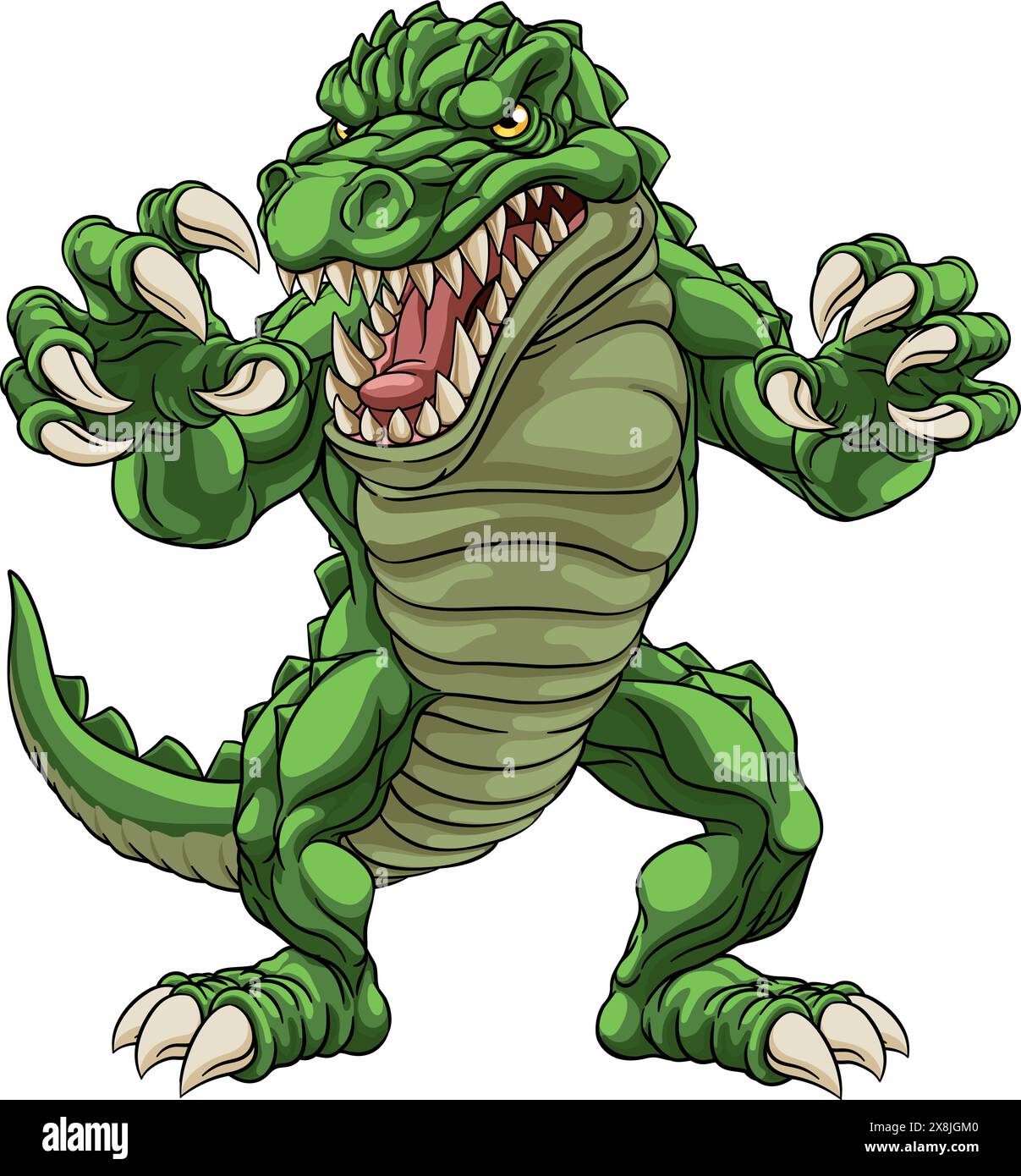 Crocodile Alligator Cartoon Lizard Dino Monster Stock Vector Image ...