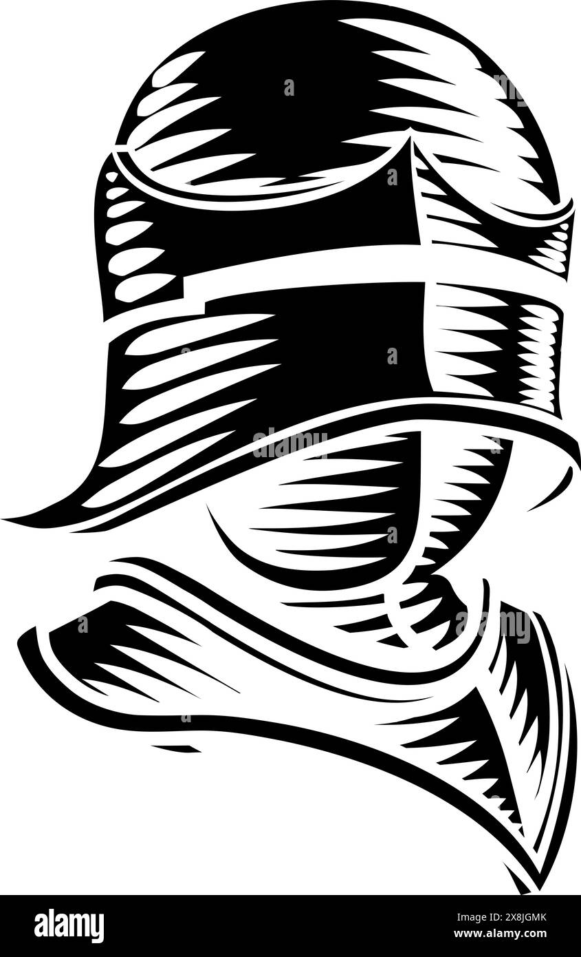 Knight Helmet Armor Helm Medieval Vintage Woodcut Stock Vector Image ...