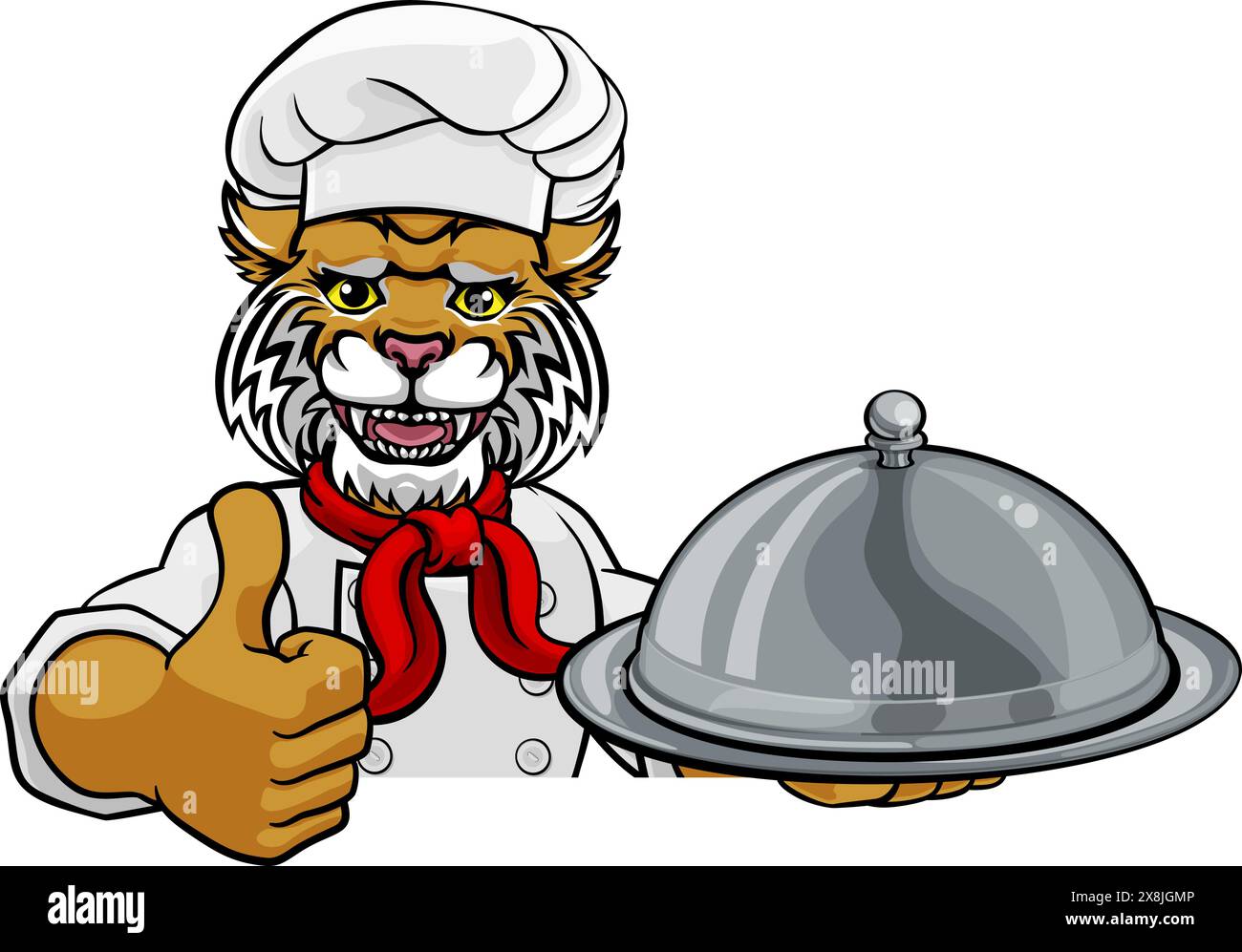 Wildcat Chef Mascot Sign Cartoon Character Stock Vector Image & Art - Alamy