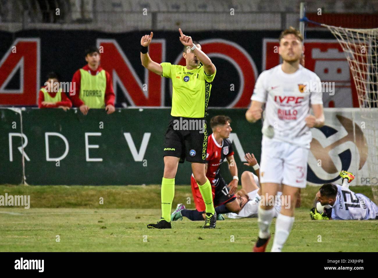 Sassari, Italy. 25th May, 2024. Simone Galipo Arbitro, Referee during ...