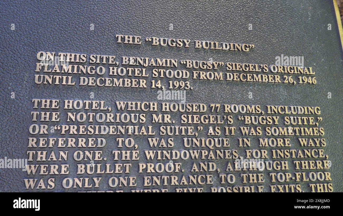 Las Vegas, Nevada, USA 15th May 2024 Benjamin ÒBusyÓ Siegel, Notorious ...