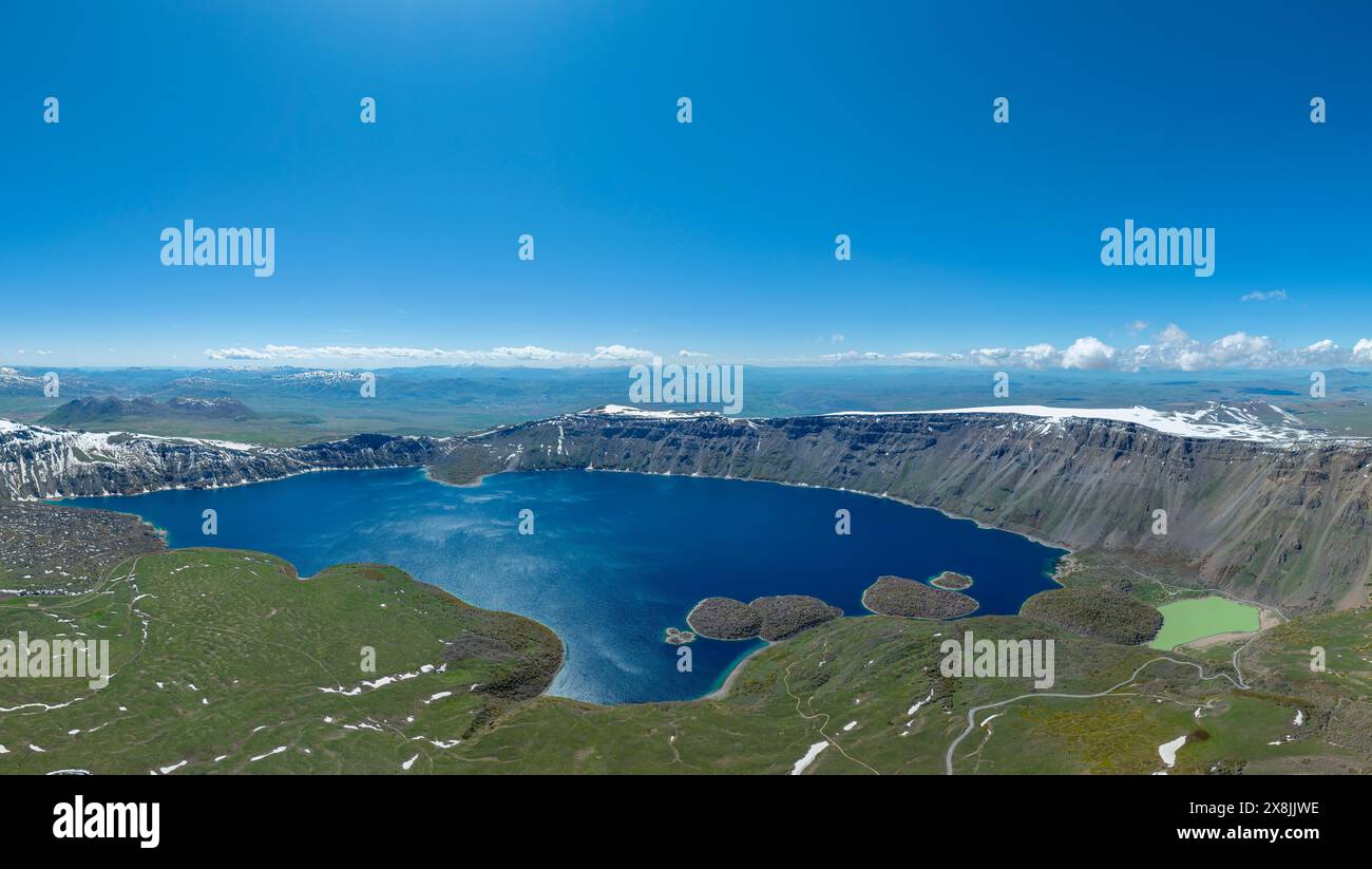 Nemrut Lake is the second largest crater lake in the world and the ...