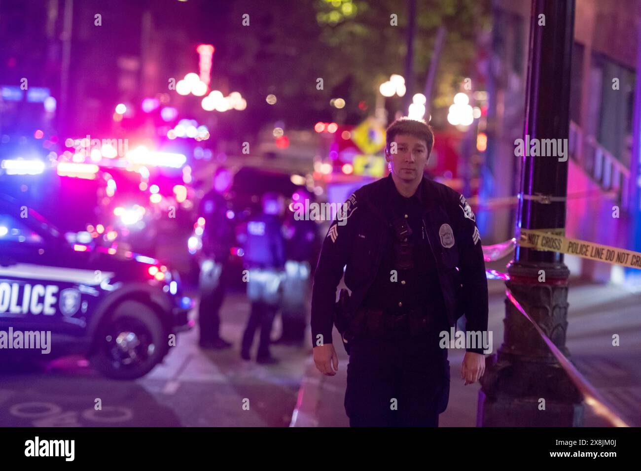 Seattle, USA. 25th May 2024. Around 11:20pm A shooting erupted in the ...