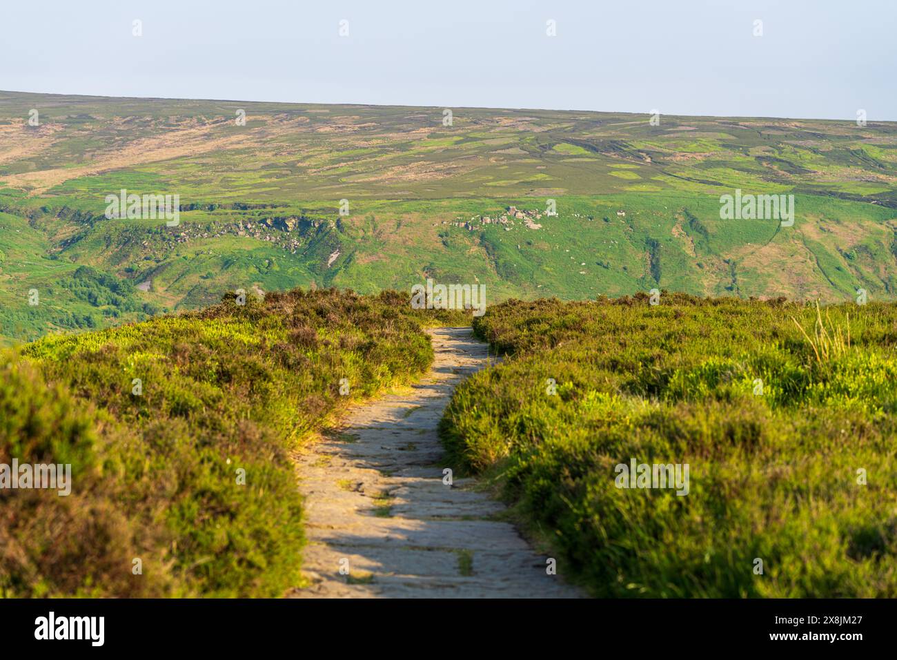 The hiking trail to the Wainstones near Great Broughton, North ...