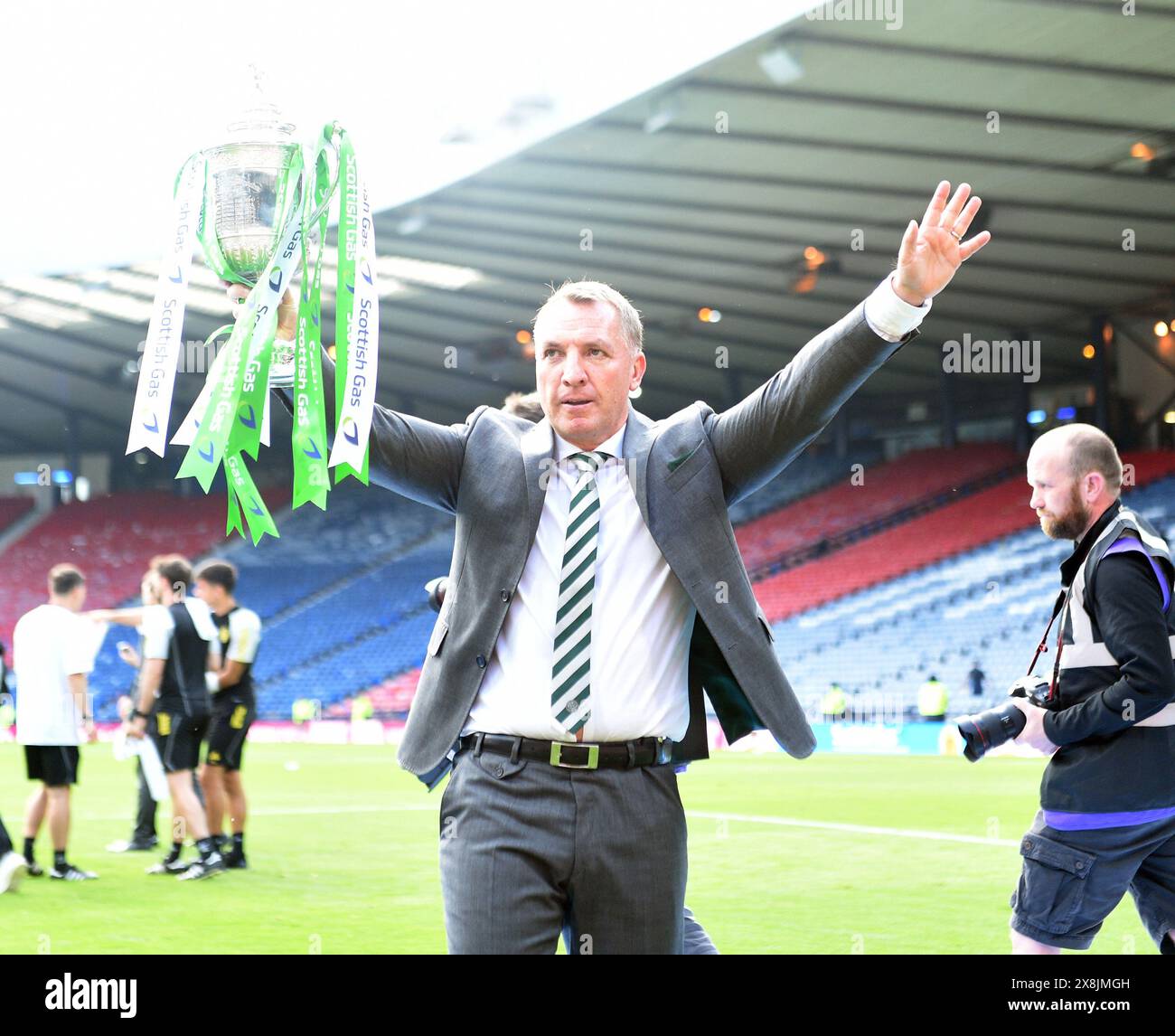 Hampden Park. Glasgow.Scotland, UK. 25th May, 2024. Celtic vs Rangers Scottish Cup Final. Celtic ...