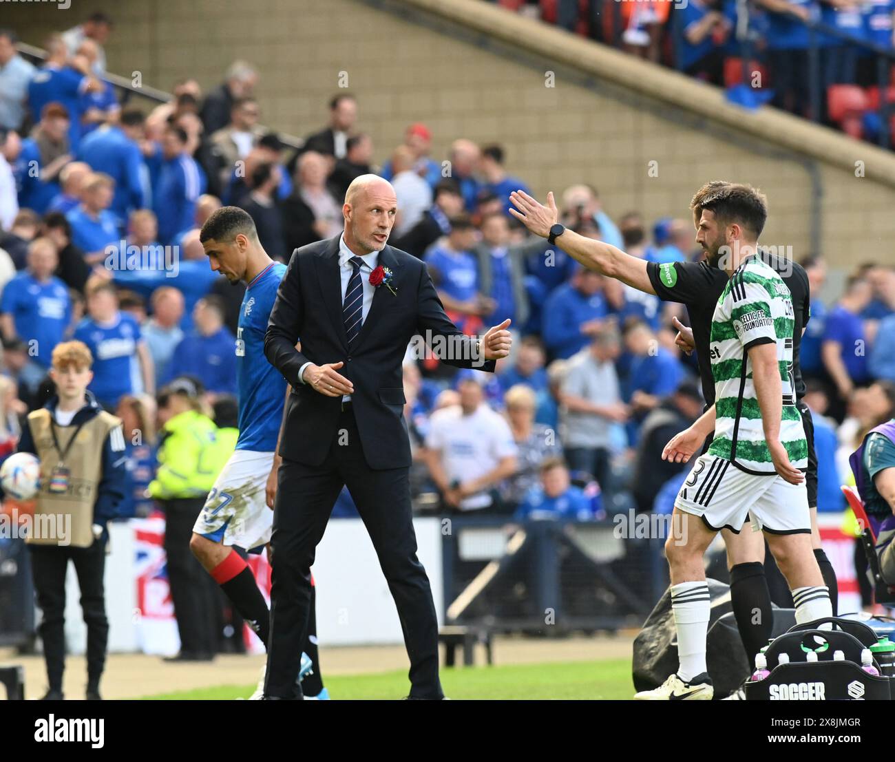 Hampden Park. Glasgow.Scotland, UK. 25th May, 2024. Celtic vs Rangers Scottish Cup Final ...