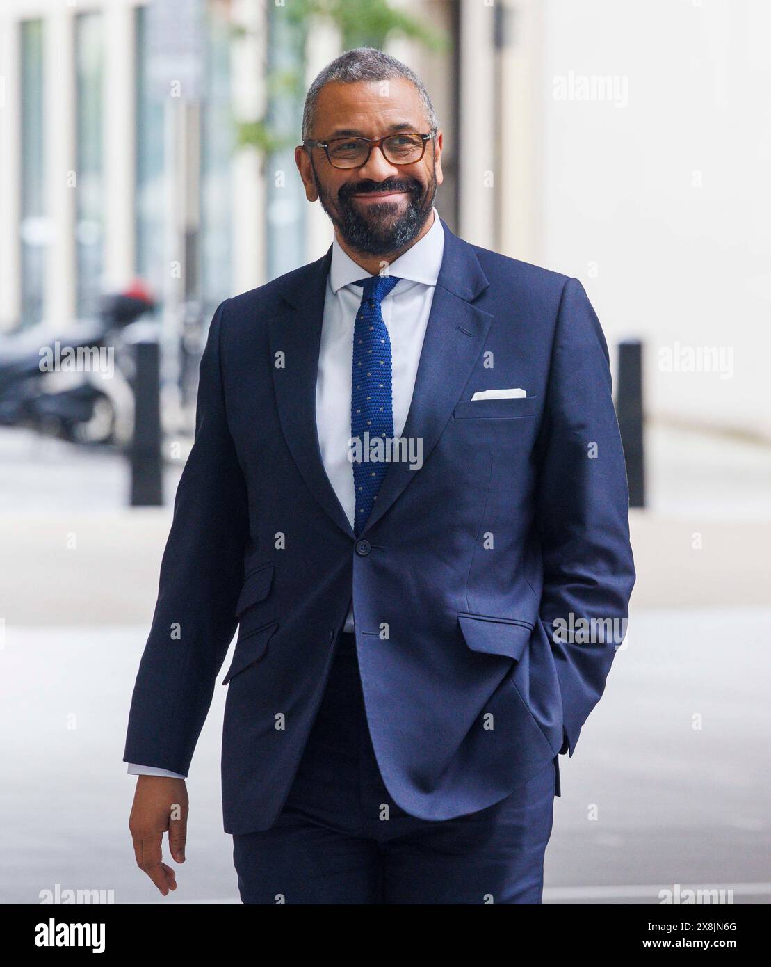 London, UK. 26th May, 2024. James Cleverly, Home Secretary, at the BBC ...