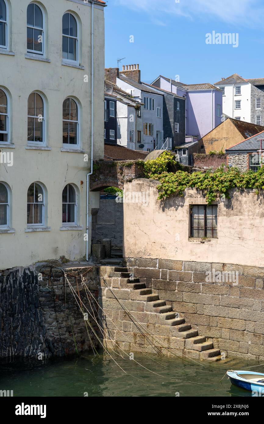Falmouth waterfront from the Prince of Wales pier, Cornwall Stock Photo ...