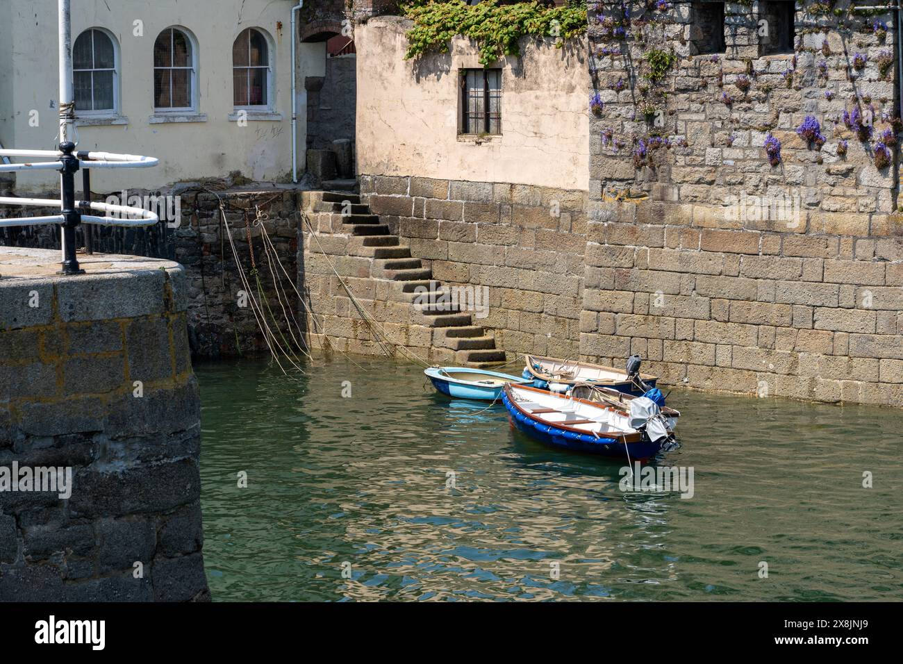 Falmouth waterfront from the Prince of Wales pier, Cornwall Stock Photo ...