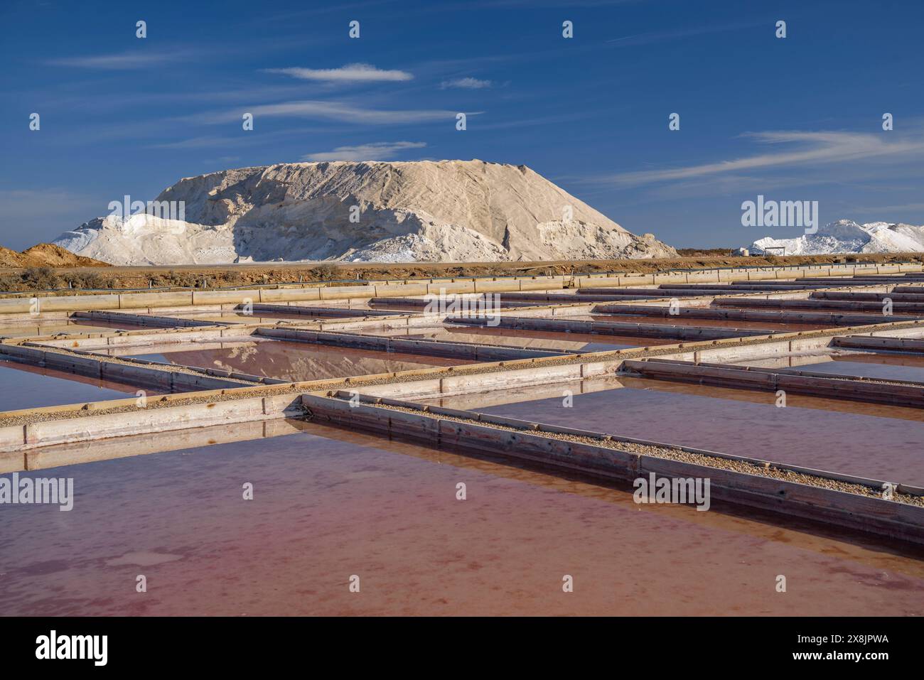 Exterior view of the Trinitat salt flats, in Punta de la Banya, in the ...