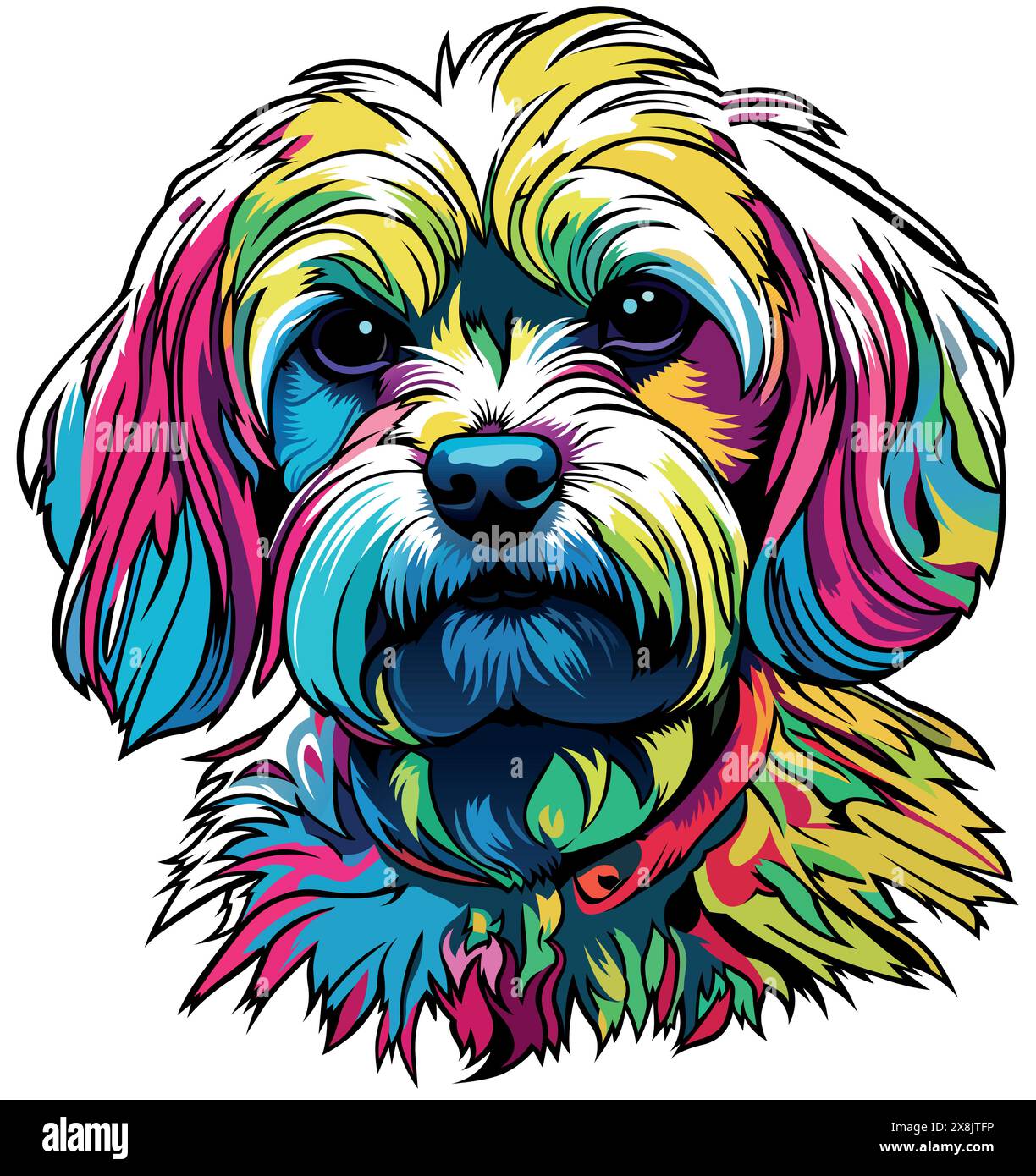 Maltese dog painting hi-res stock photography and images - Alamy