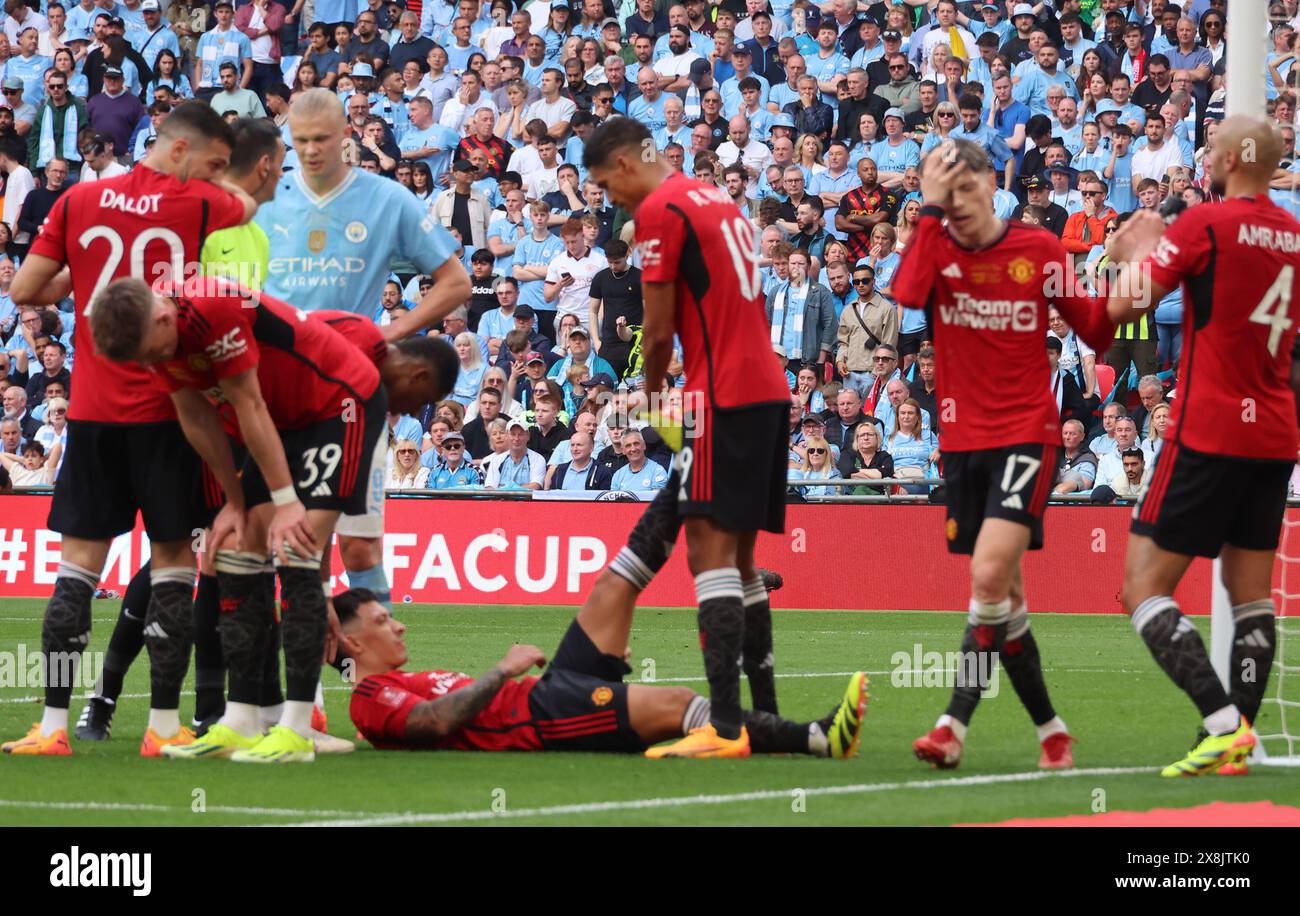 London, UK. 25th May, 2024. LONDON, ENGLAND - Manchester United's ...