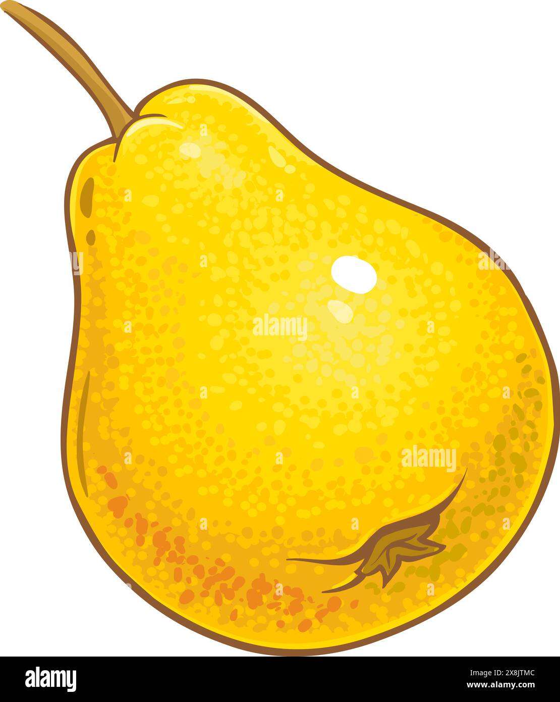 Pear Fruit Colored Detailed Illustration Stock Vector Image & Art - Alamy