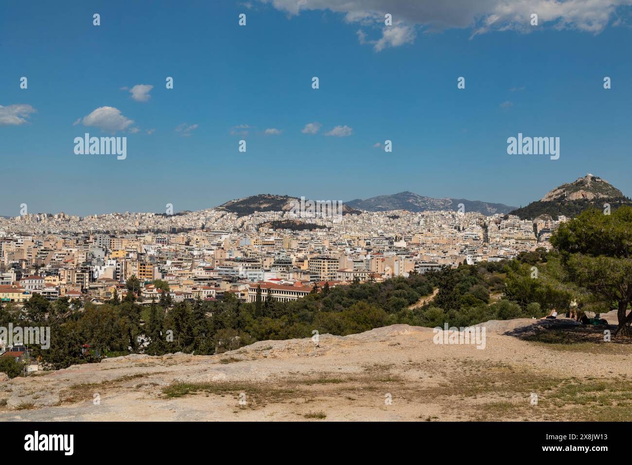 View of Athens from Pynx hill, Athens, Greece, Europe Stock Photo - Alamy