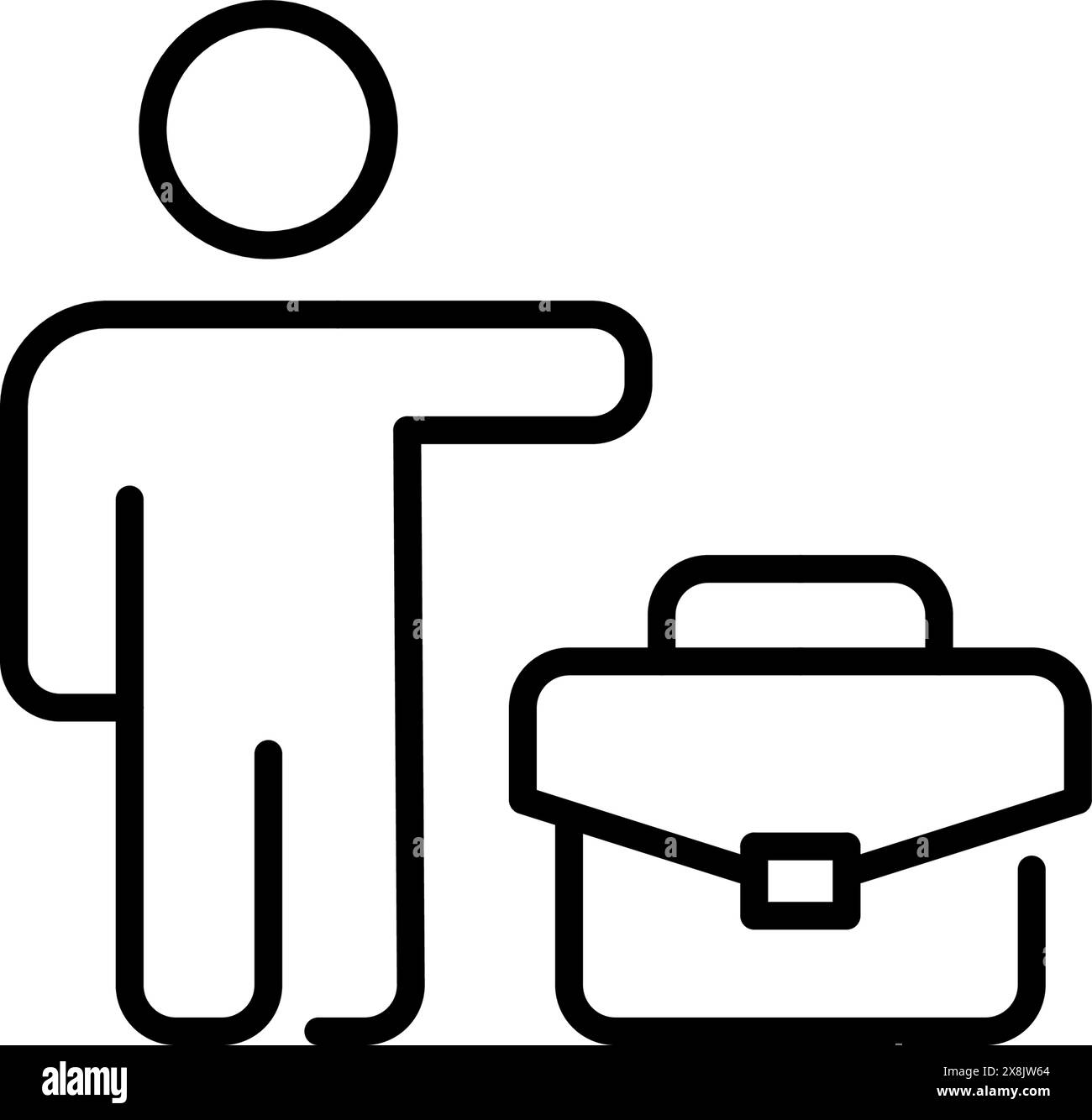 Person hailing a taxi carrying briefcase. City mobility, urban commuter ...