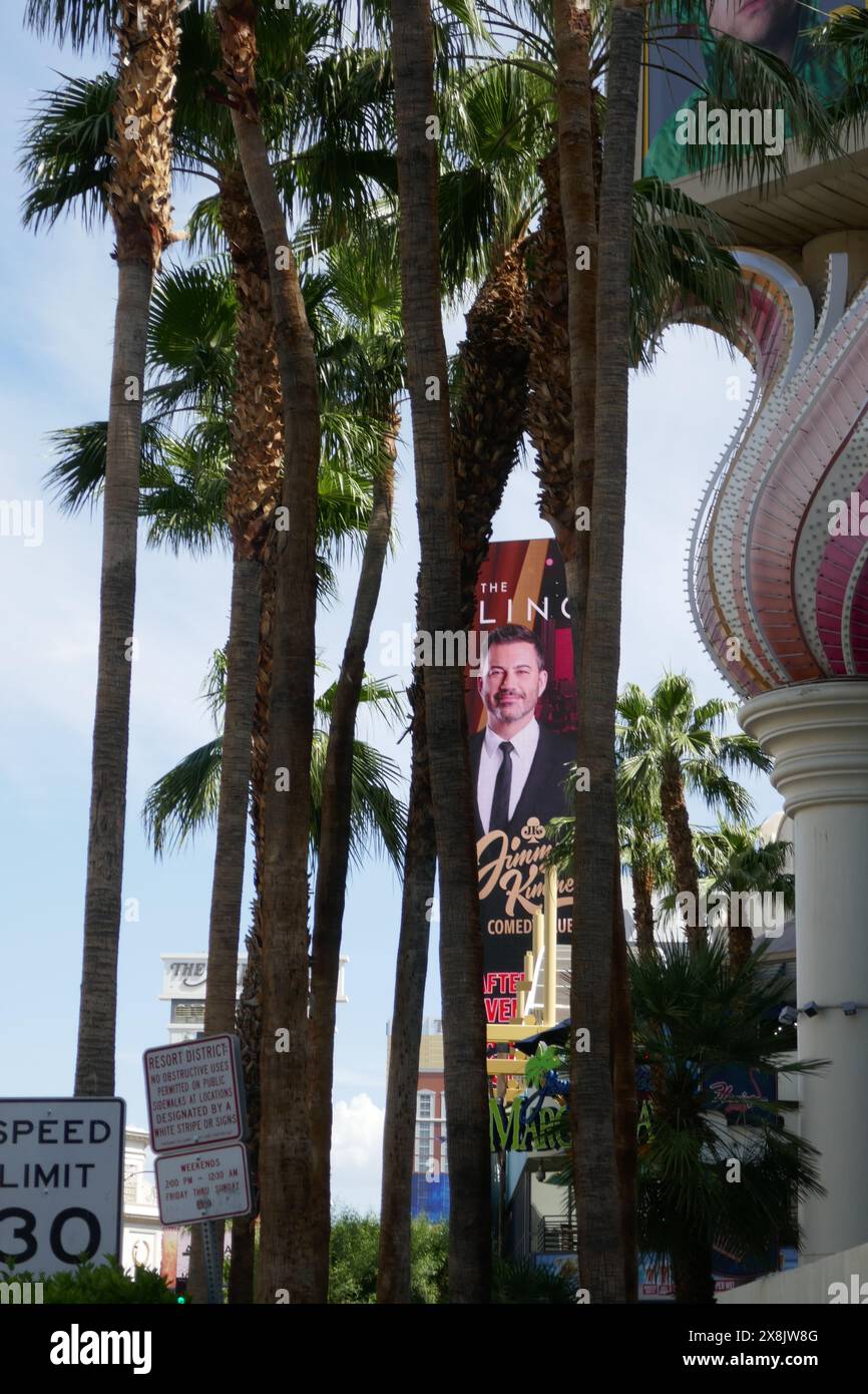 Las Vegas, Nevada, USA 15th May 2024 Jimmy Kimmel Comedy Club Marquee ...