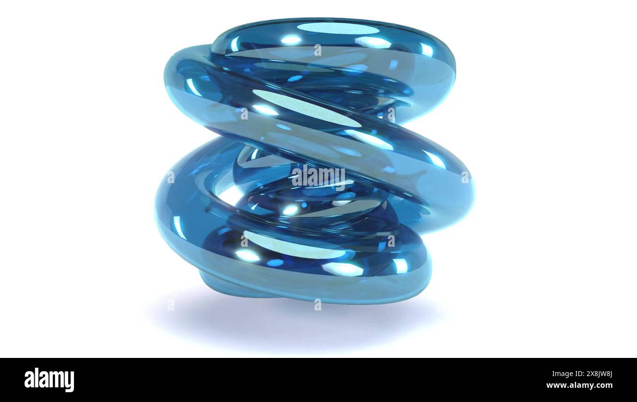 Color glass knot many different ropes tied and linked together 3d ...