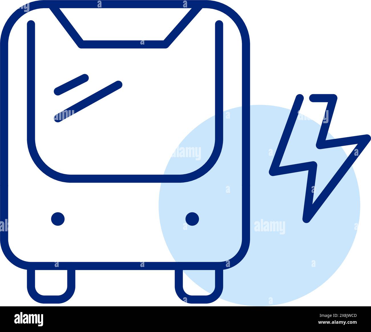 Vehicle and lightning electricity symbol. Clean transit urban mobility ...