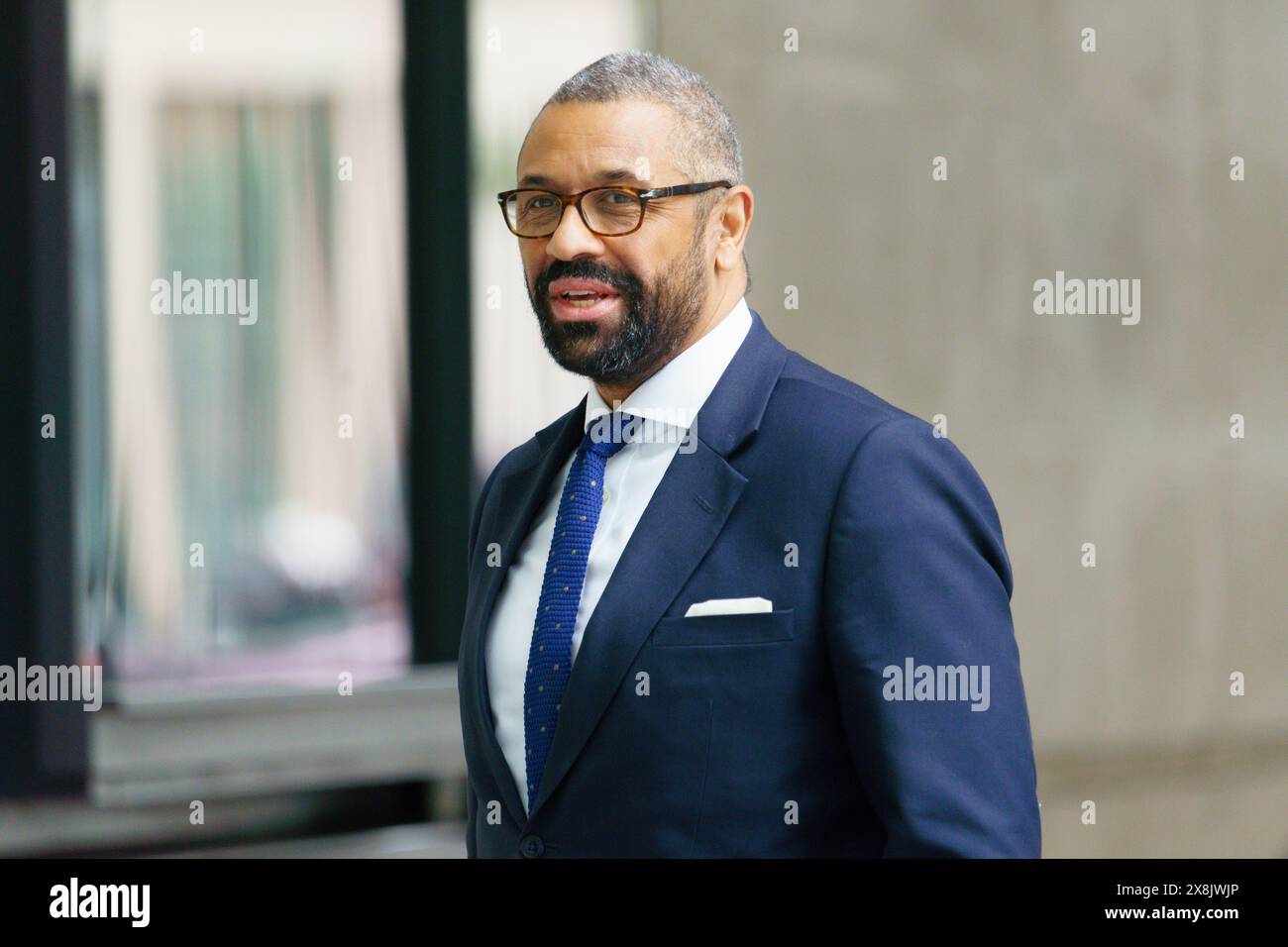 BBC Headquarters 26th May 2024 Rt Hon James Cleverly, Home Secretary ...