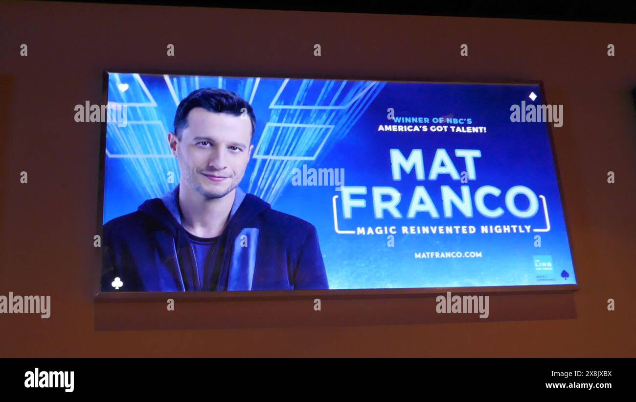 Las Vegas, Nevada, USA 15th May 2024 Mat Franco Theater at The Linq ...