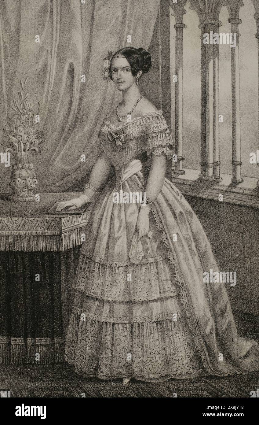 Adelaide of Austria (1822-1855). Austrian Archduchess. Queen consort of ...