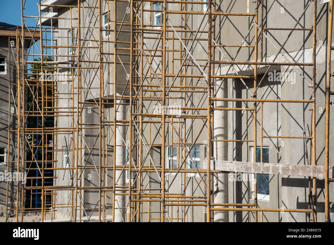 Unfinished construction project in the Cayman Islands Caribbean. the ...