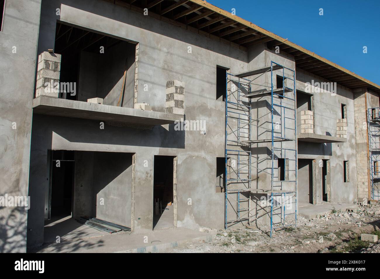 Unfinished construction project in the Cayman Islands Caribbean. the ...