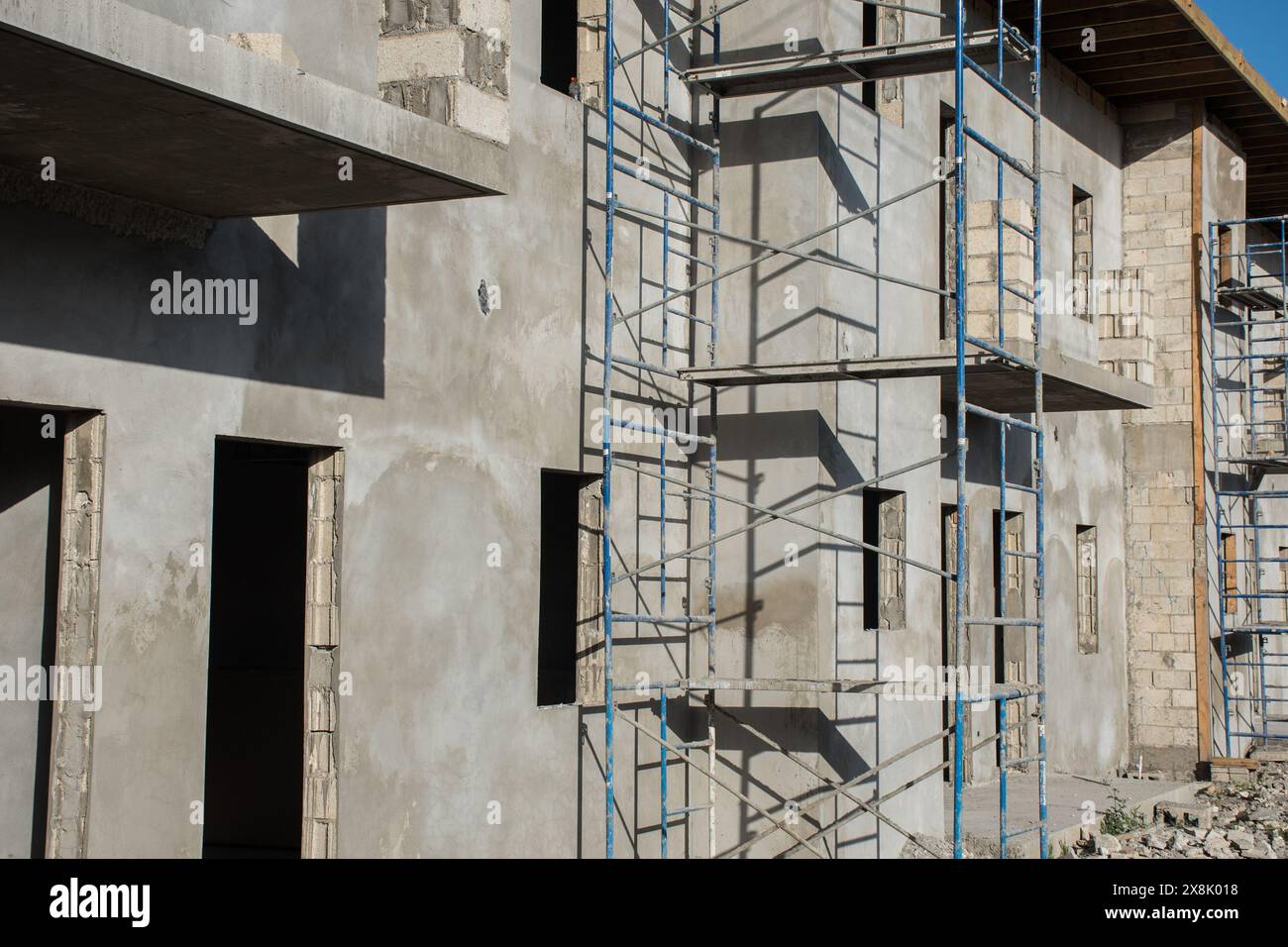 Unfinished construction project in the Cayman Islands Caribbean. the ...