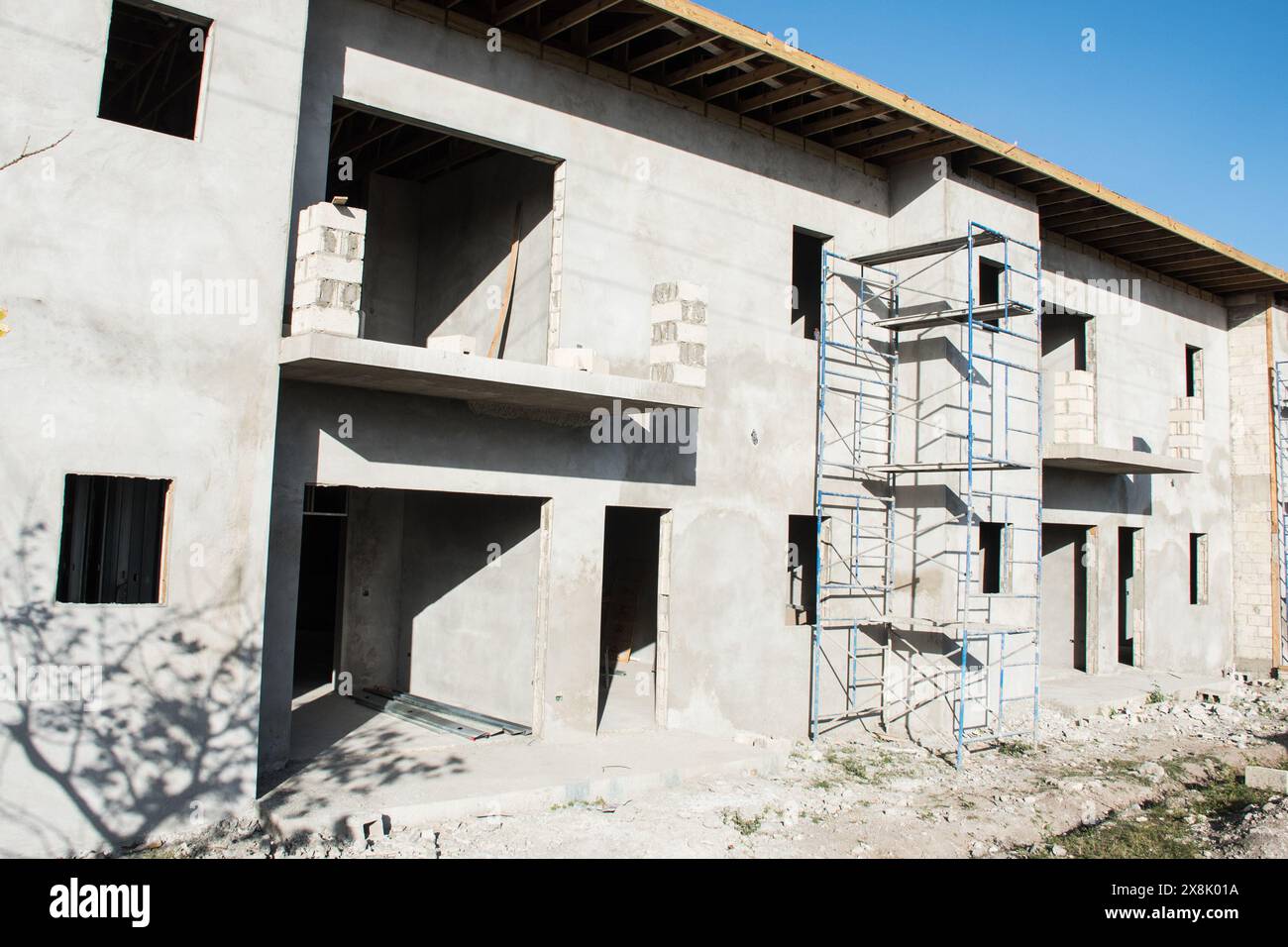 Unfinished construction project in the Cayman Islands Caribbean. the ...