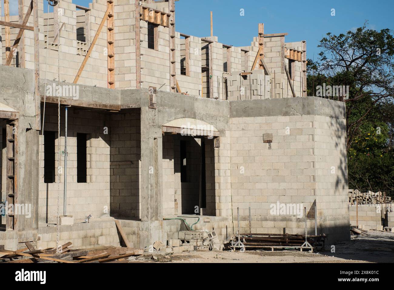Unfinished construction project in the Cayman Islands Caribbean. the ...