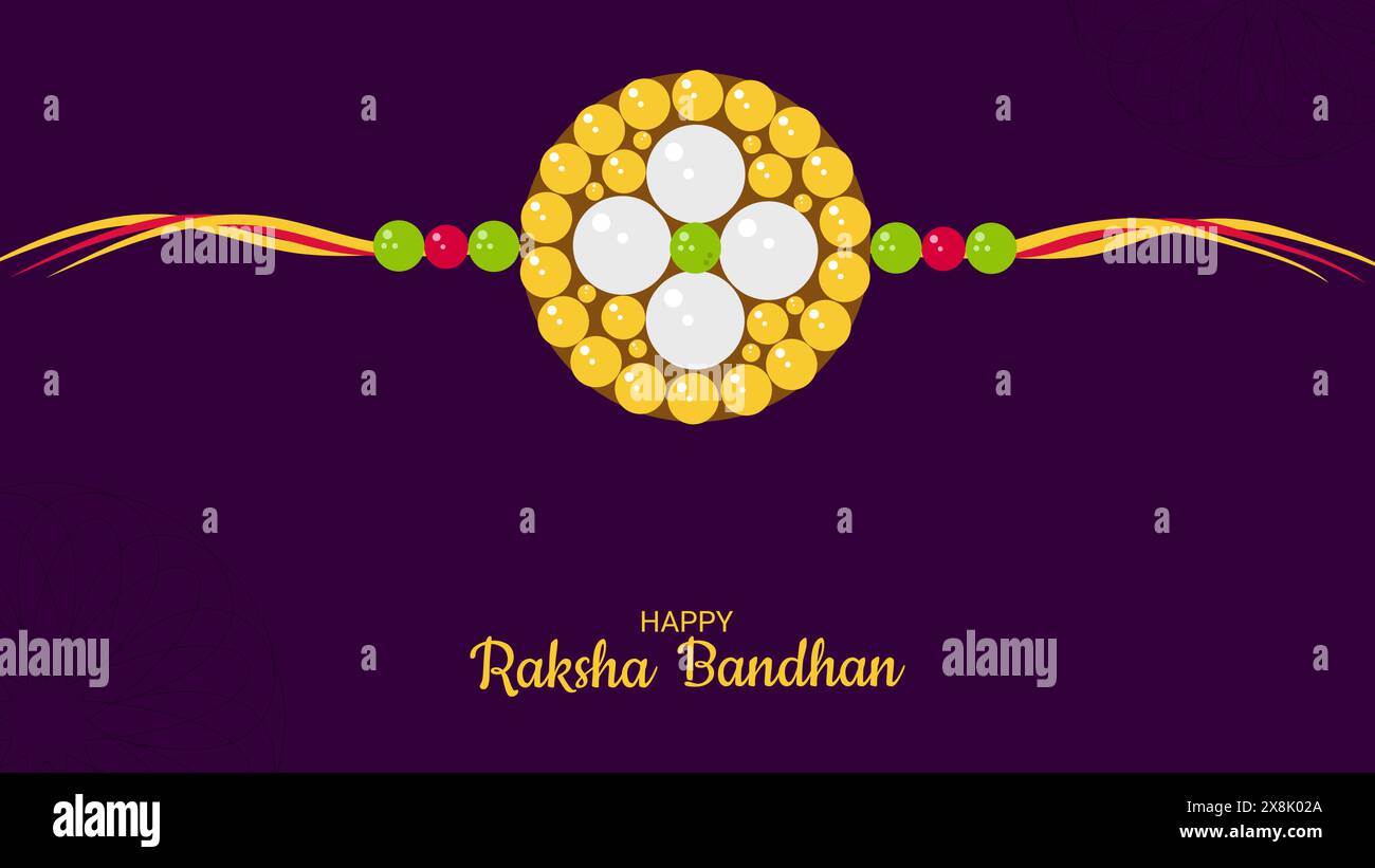 Happy Raksha Bandhan Indian Festival rakhi banner. Greeting card ...