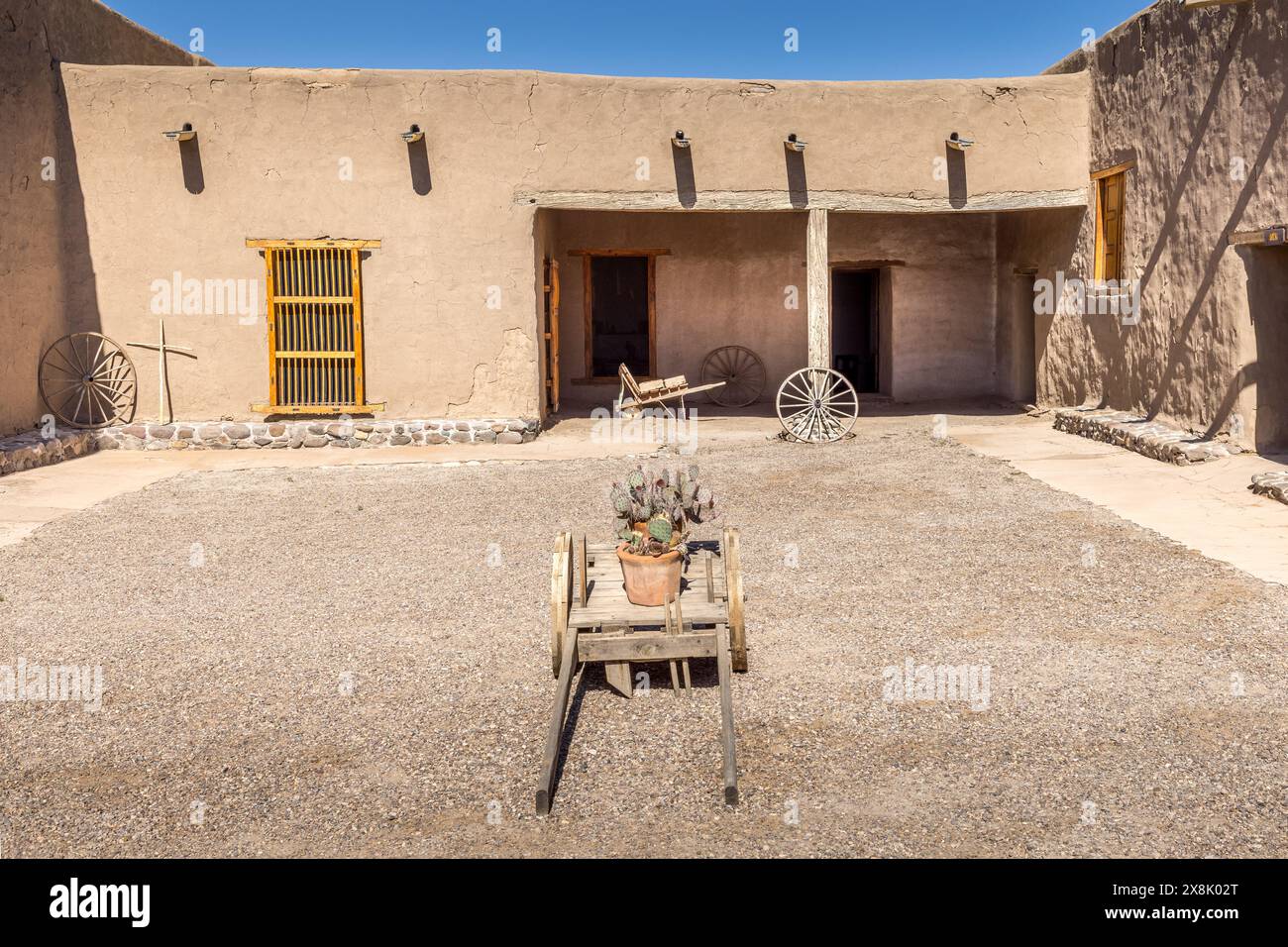 The courtyard of Fort Leaton State Historic Site in Texas Stock Photo ...