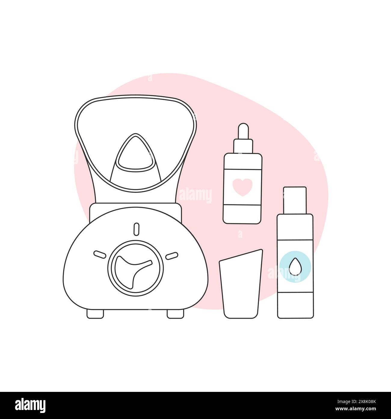 Facial steam treatment Stock Vector Images - Alamy