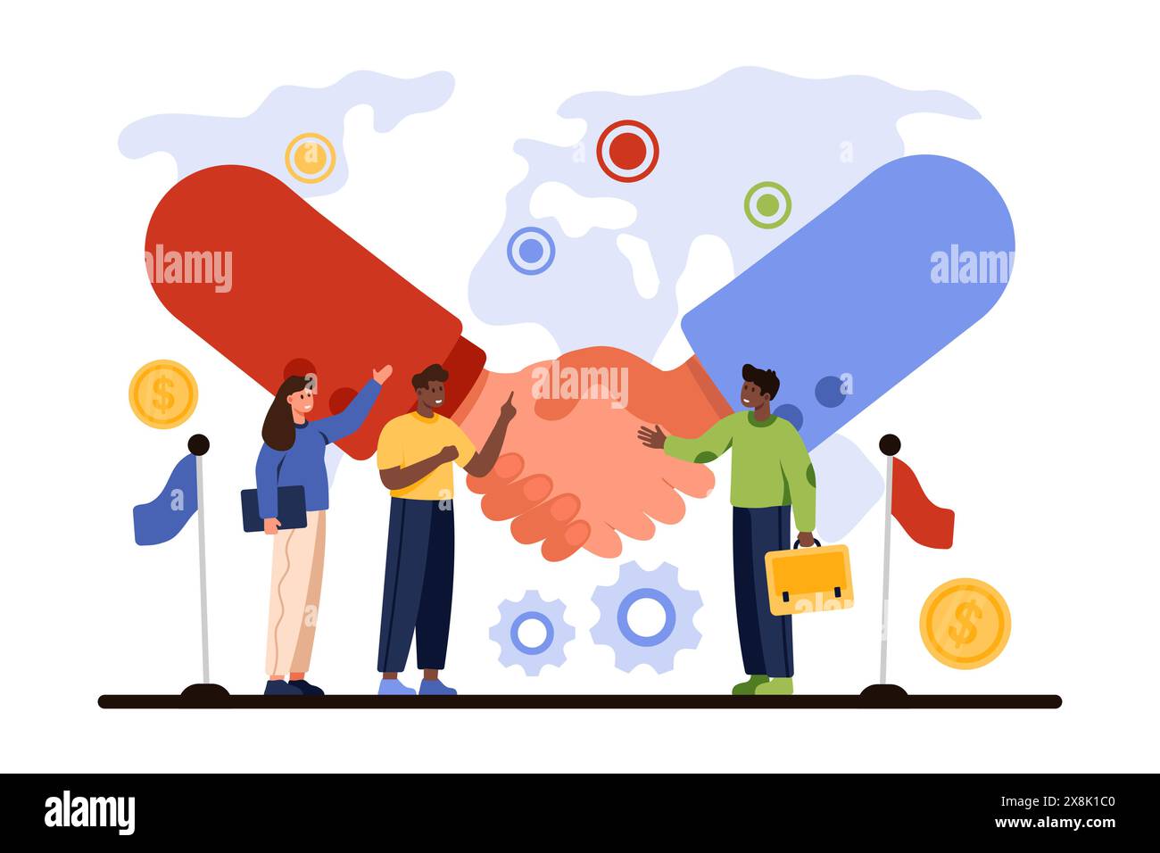 Diplomatic cooperation, international agreement and trade, diplomacy ...