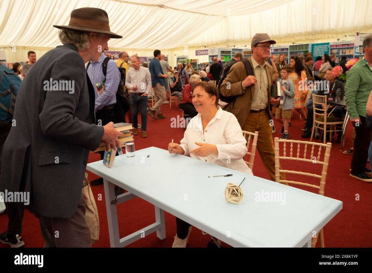 Irish writer Anne Enright author of The Wren The Wren signing books for ...
