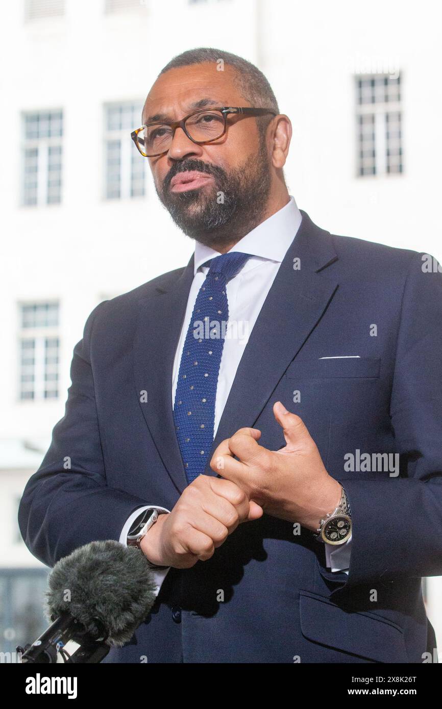 London, England, UK. 26th May, 2024. Home Secretary JAMES CLEVERLY is ...