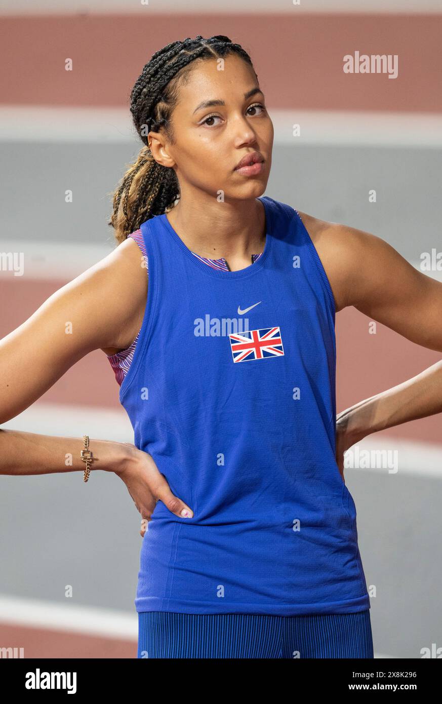 Morgan Lake of Great Britain competing in the women’s high jump at the ...