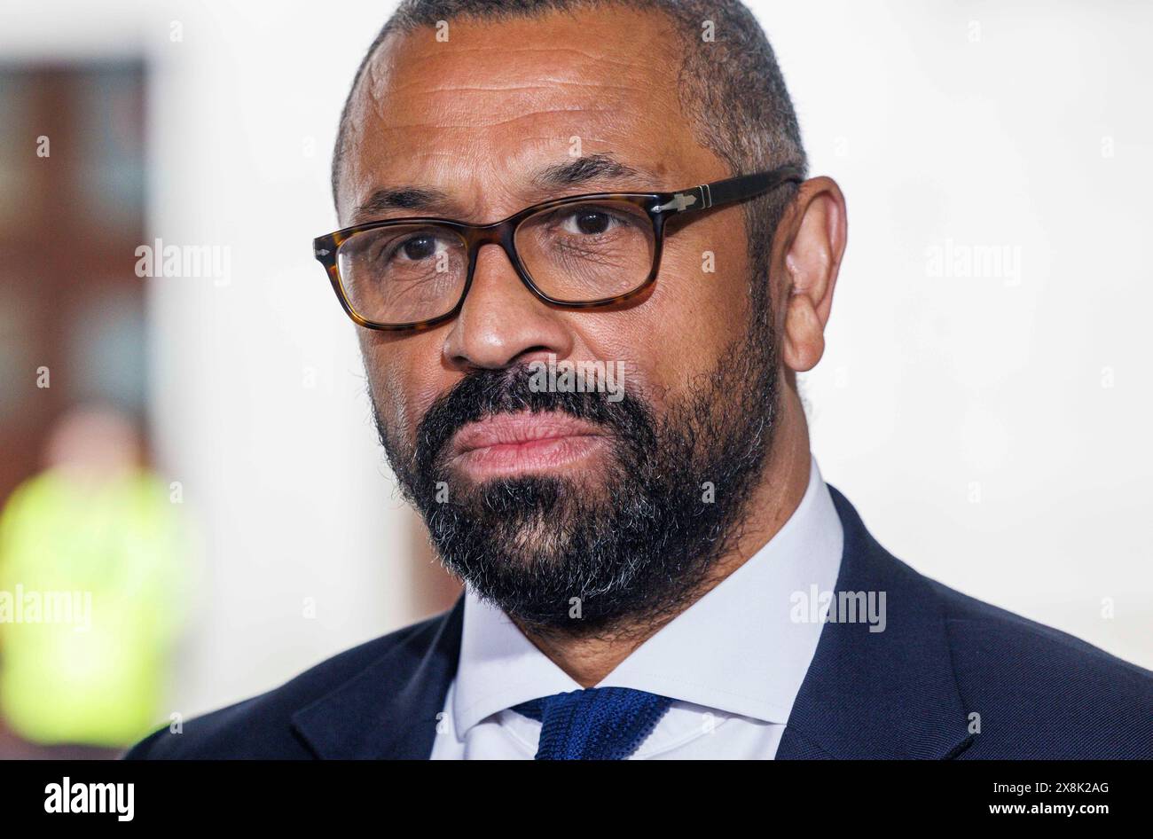 London, UK. 26th May, 2024. James Cleverly, Home Secretary, at the BBC ...