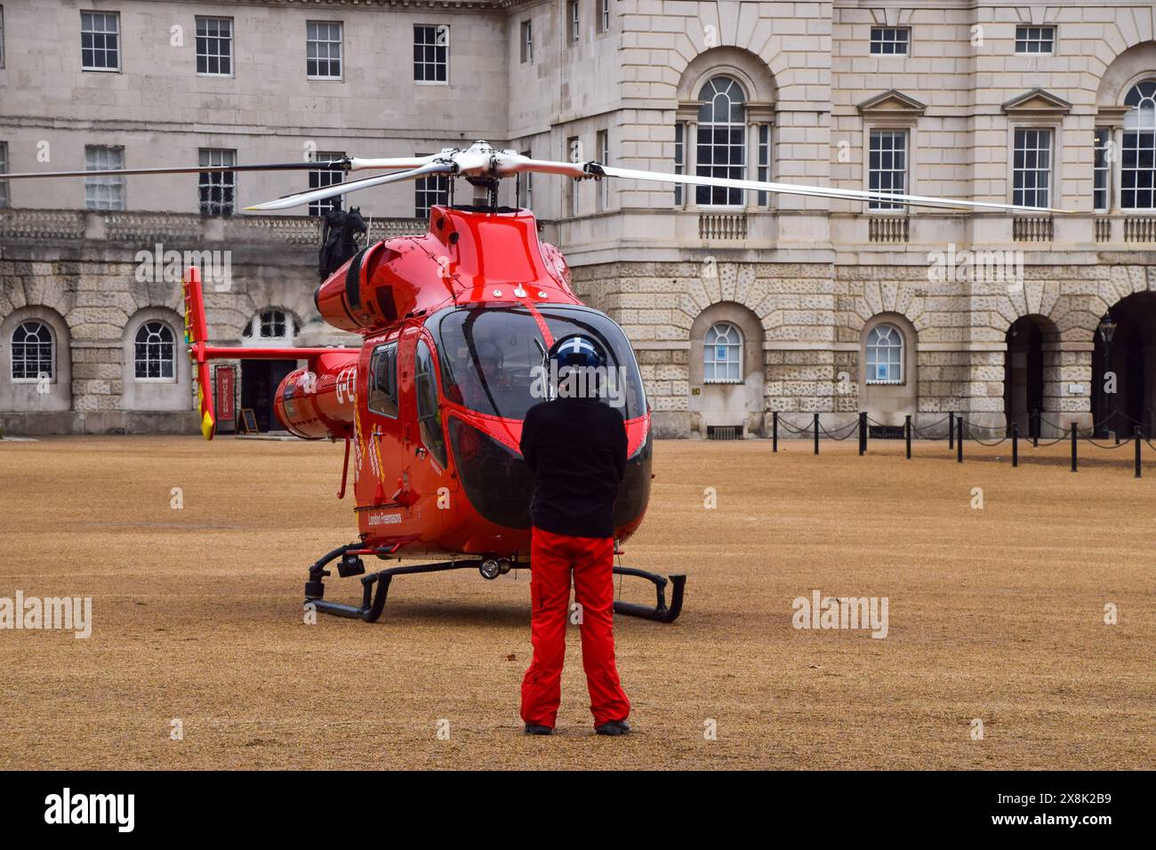 London, UK. 10th February 2022. London's Air Ambulance helicopter takes ...
