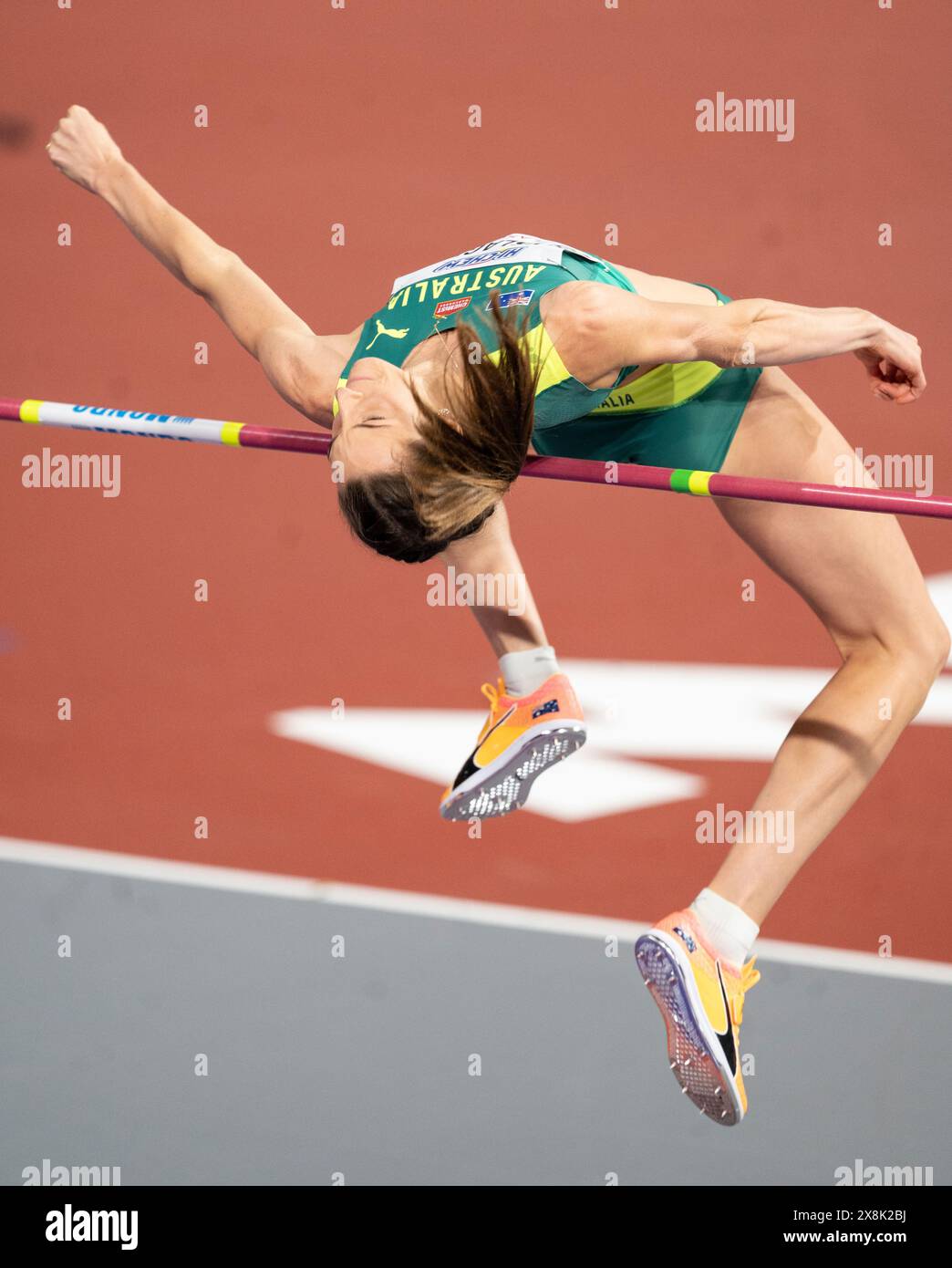 Nicola Olyslagers of Australia competing in the women’s high jump at ...